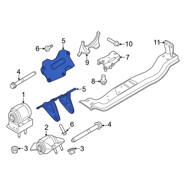 Ford OE MC3Z6031B - Left Engine Mount Bracket