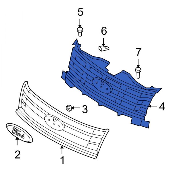 Ford OE 7T4Z8A284A - Front Grille Reinforcement
