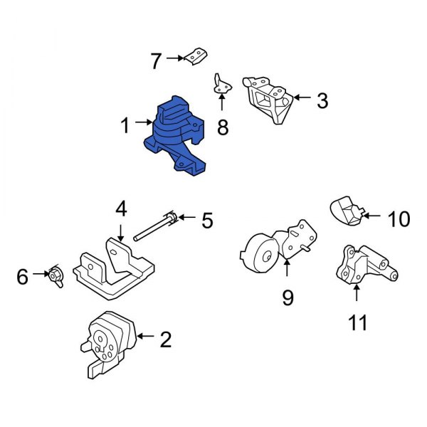 Ford OE 8T4Z6038A - Right Engine Mount