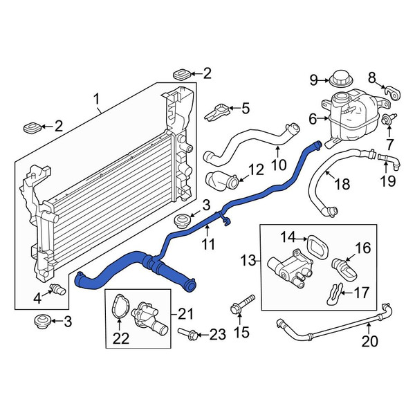 Ford OE DT4Z8260A - Upper Radiator Coolant Hose