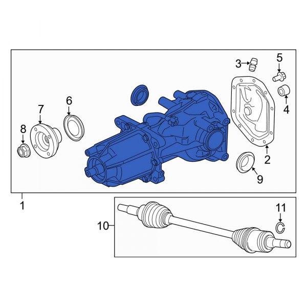 Ford OE 9E514000AC - Rear Drive Axle Assembly
