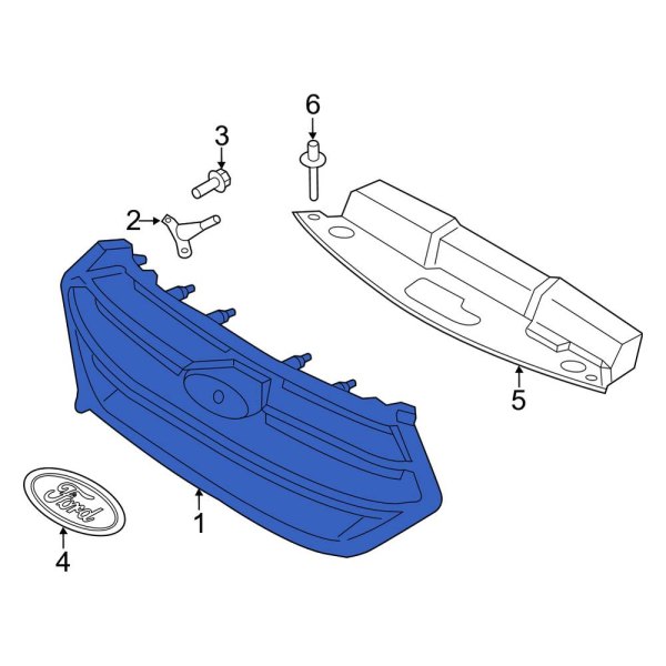 Ford OE FT4Z8200AA - Front Upper Grille