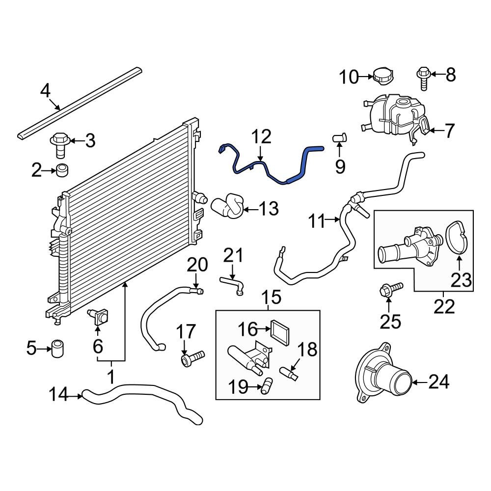 Ford OE K2GZ8075D - Engine Coolant Overflow Hose