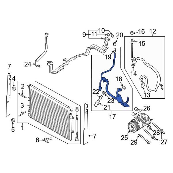 Ford OE E1GZ19972B - A/C Refrigerant Discharge Hose
