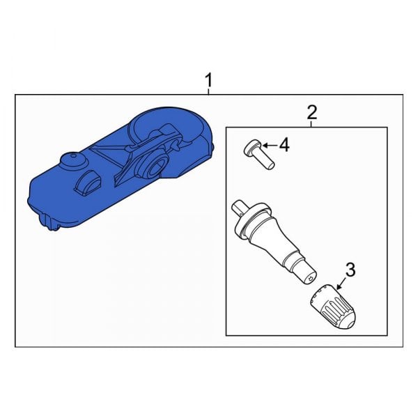 Ford OE F2GZ1A189A - Tire Pressure Monitoring System (TPMS) Sensor