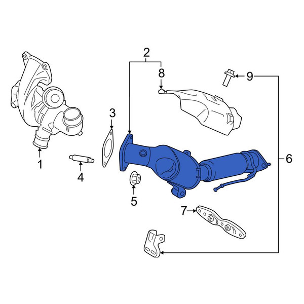 Ford OE L2GZ5E212A - Catalytic Converter