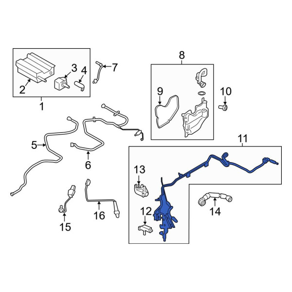 Ford OE F2GZ9S468A - Evaporative Emissions System Lines
