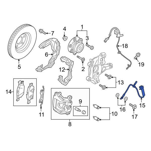 Ford OE F2GZ2078H - Front Right Brake Hydraulic Hose
