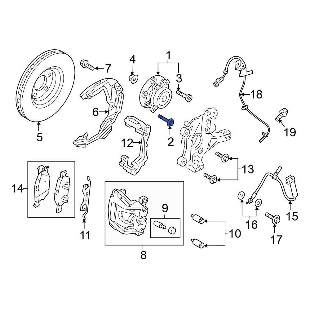 Ford OE W718188S439 - Axle Hub Mounting Bolt