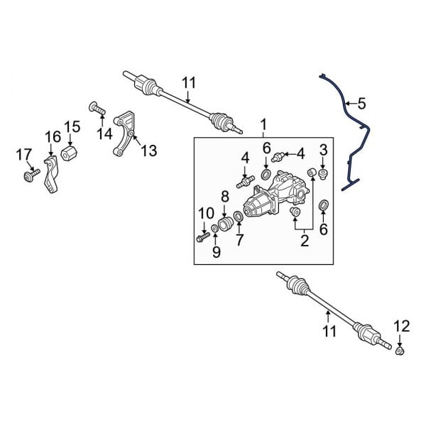 Ford OE F2GZ4022A - Rear Differential Vent Hose