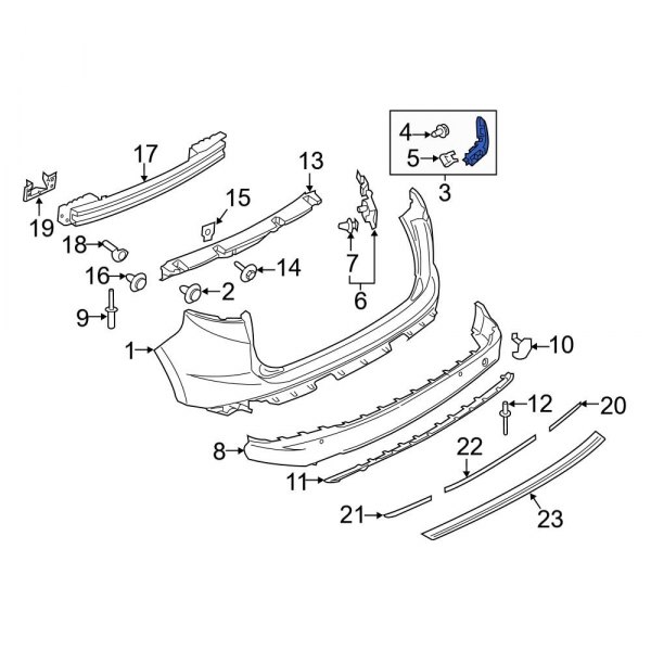 Ford OE FT4Z17D943B - Left Bumper Cover Bracket