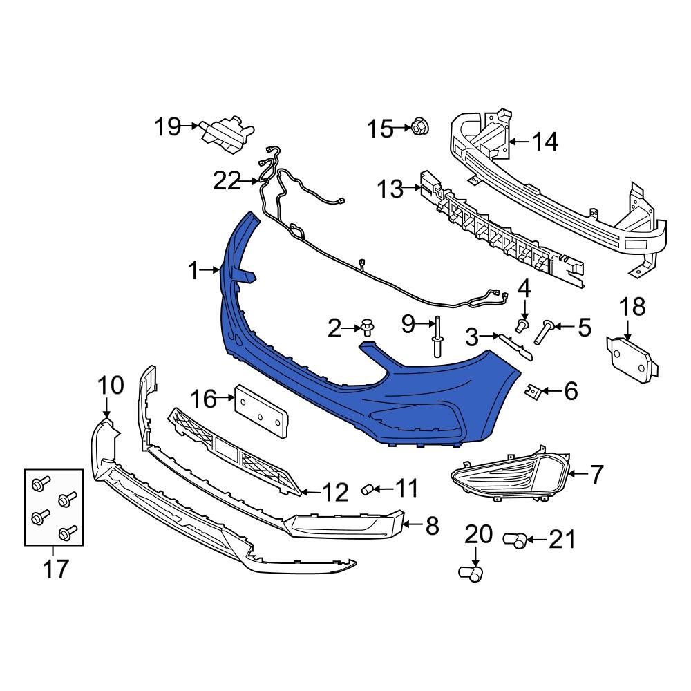 Ford OE KT4Z17D957AAPTM - Front Upper Bumper Cover