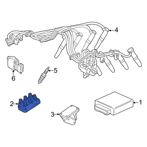 Ford OE 5F2Z12029AD - Ignition Coil