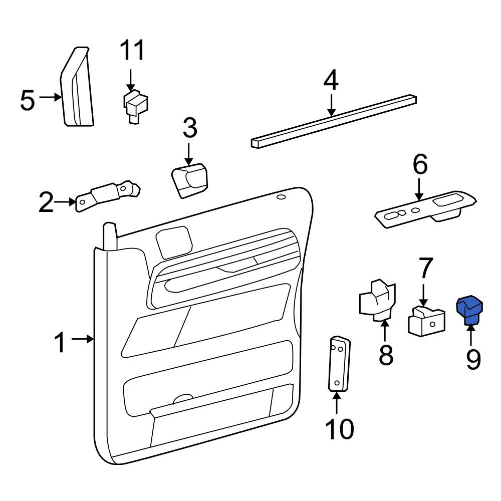 Ford OE 3F2Z14028AAA Front Door Lock Switch Ford OE 3F2Z14028AAA Front Door Lock Switch