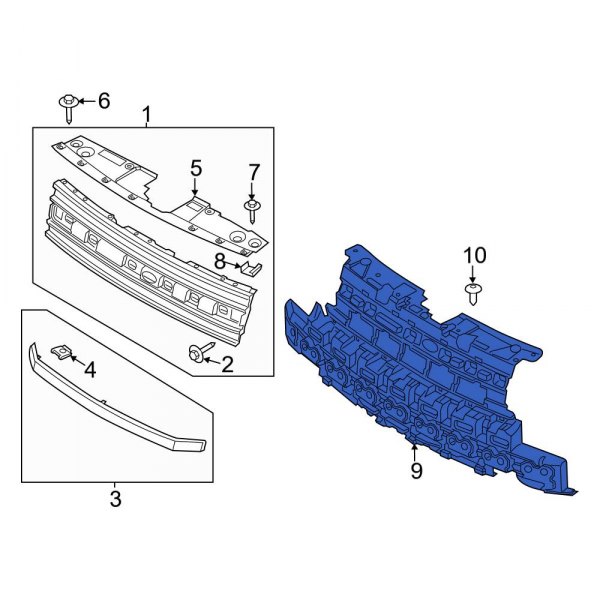 Ford OE DA8Z8A284BA - Front Grille Reinforcement