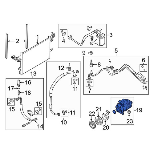Ford OE 9G1Z19703B - A/C Compressor