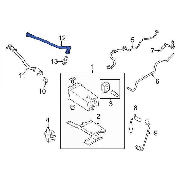 Ford OE BB5Z6758A - PCV Valve Hose
