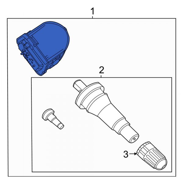 Ford OE F2GZ1A189G - Tire Pressure Monitoring System (TPMS) Sensor