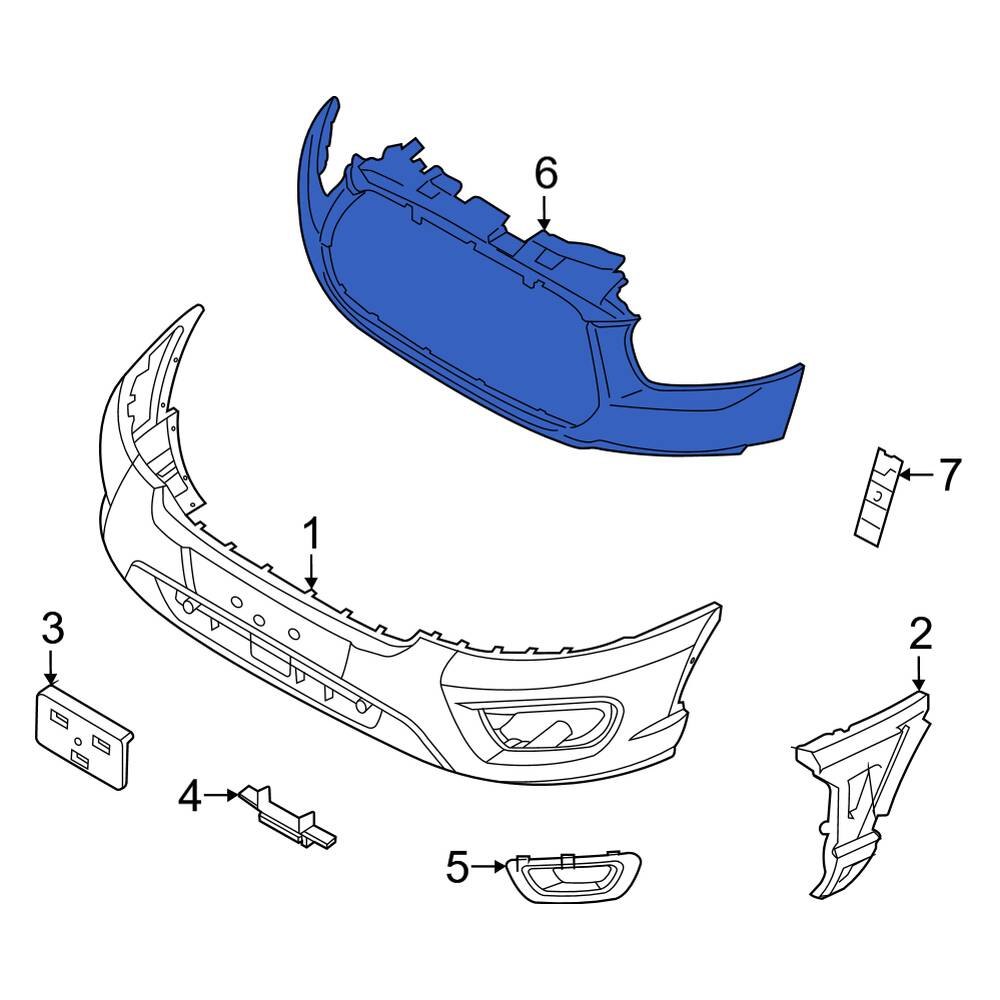 Ford OE LK4Z17757DA - Front Lower Bumper Cover