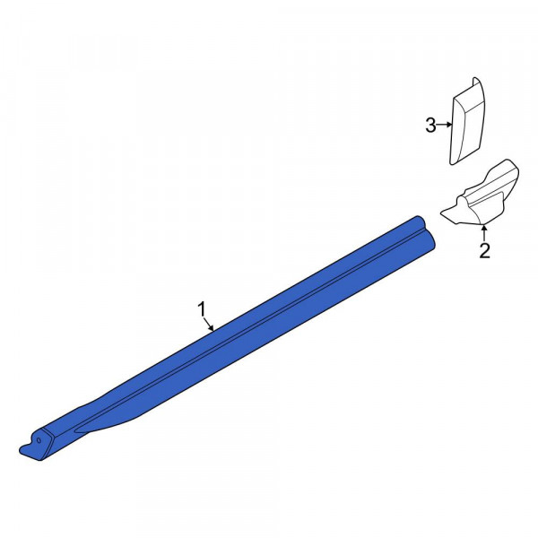 Ford OE KK3Z6110176AB - Front Right Rocker Panel Guard