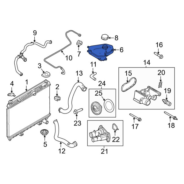 Ford OE BE8Z8A080A - Engine Coolant Reservoir