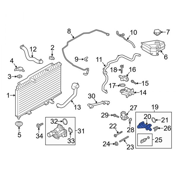 Ford OE BM5Z8592D - Engine Coolant Outlet Flange