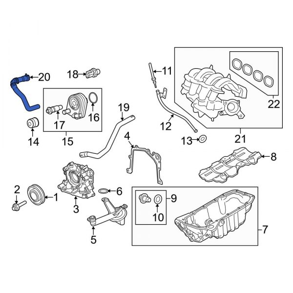 Ford OE 8V2Z8B081B - Engine Coolant Overflow Hose