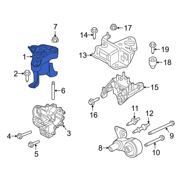 Ford OE C1BZ6038C - Engine Mount