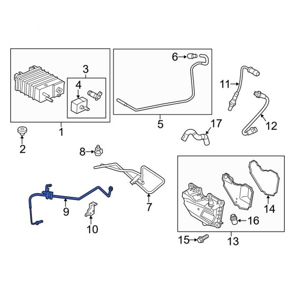 Ford OE D2BZ9C047F - Evaporative Emissions System Lines