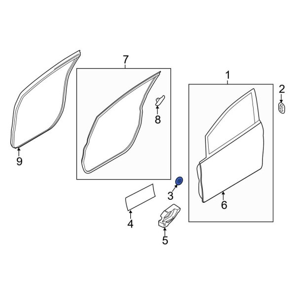 Ford OE W703063S300 - Front Door Cap