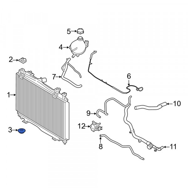 Ford OE BE8Z8124A - Lower Radiator Insulator