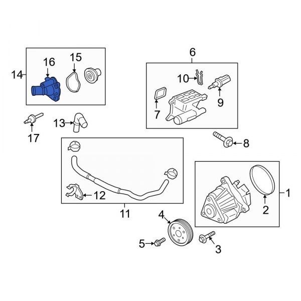 Ford OE CP9Z8K556B - Engine Coolant Outlet Flange