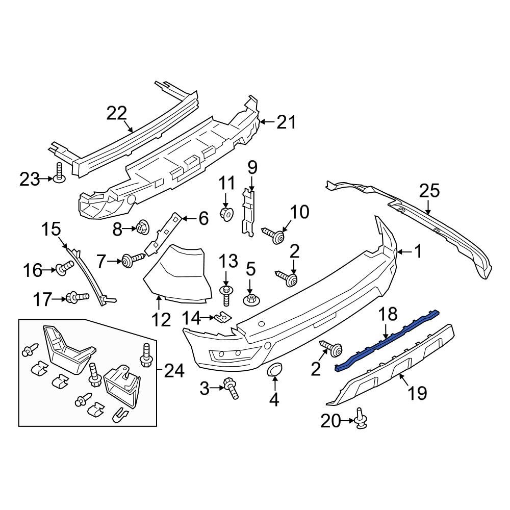 Ford OE GN1Z17C897C - Front Bumper Cover Support Rail