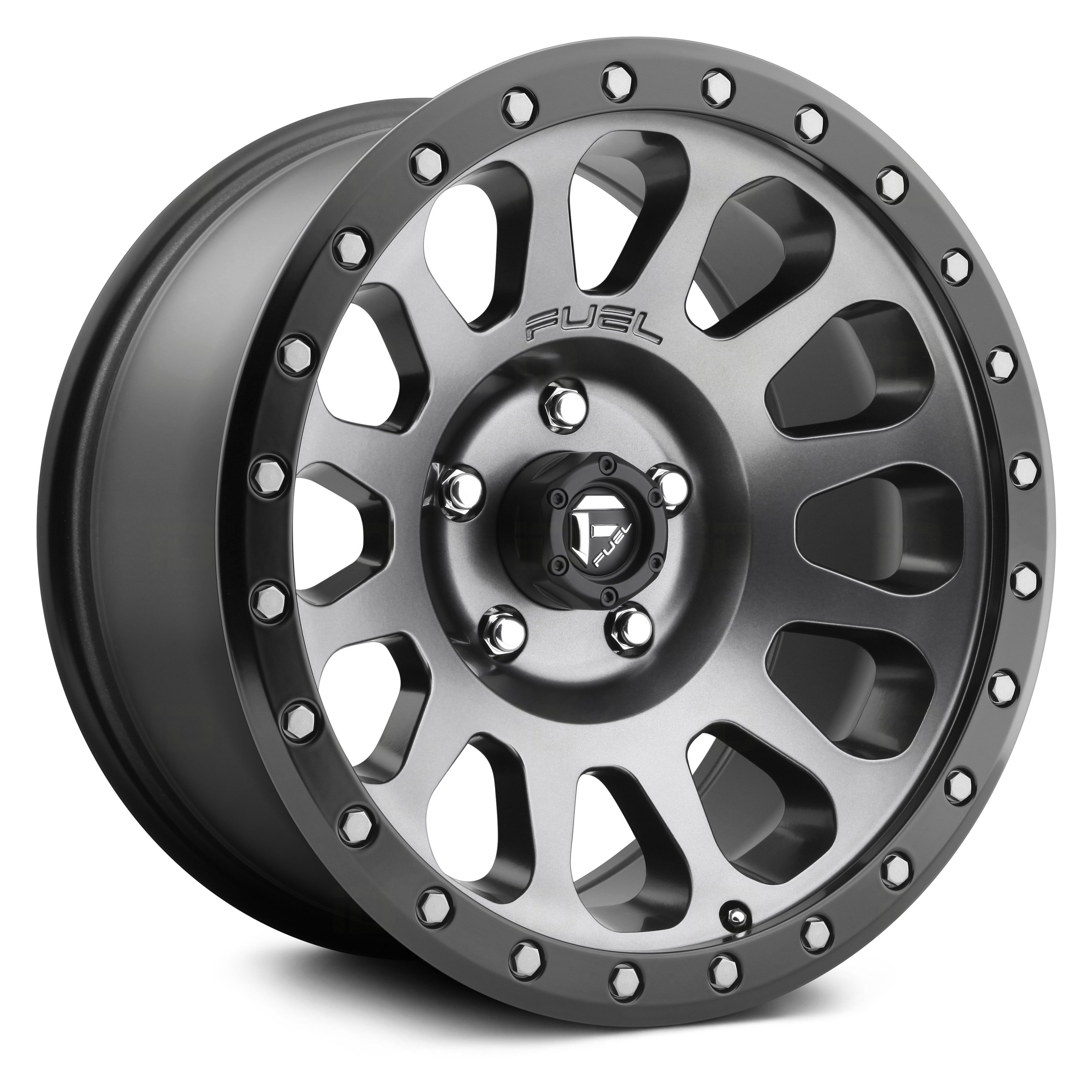 FUEL® D601 VECTOR Wheels - Matte Black with Gunmetal Face and Black ...