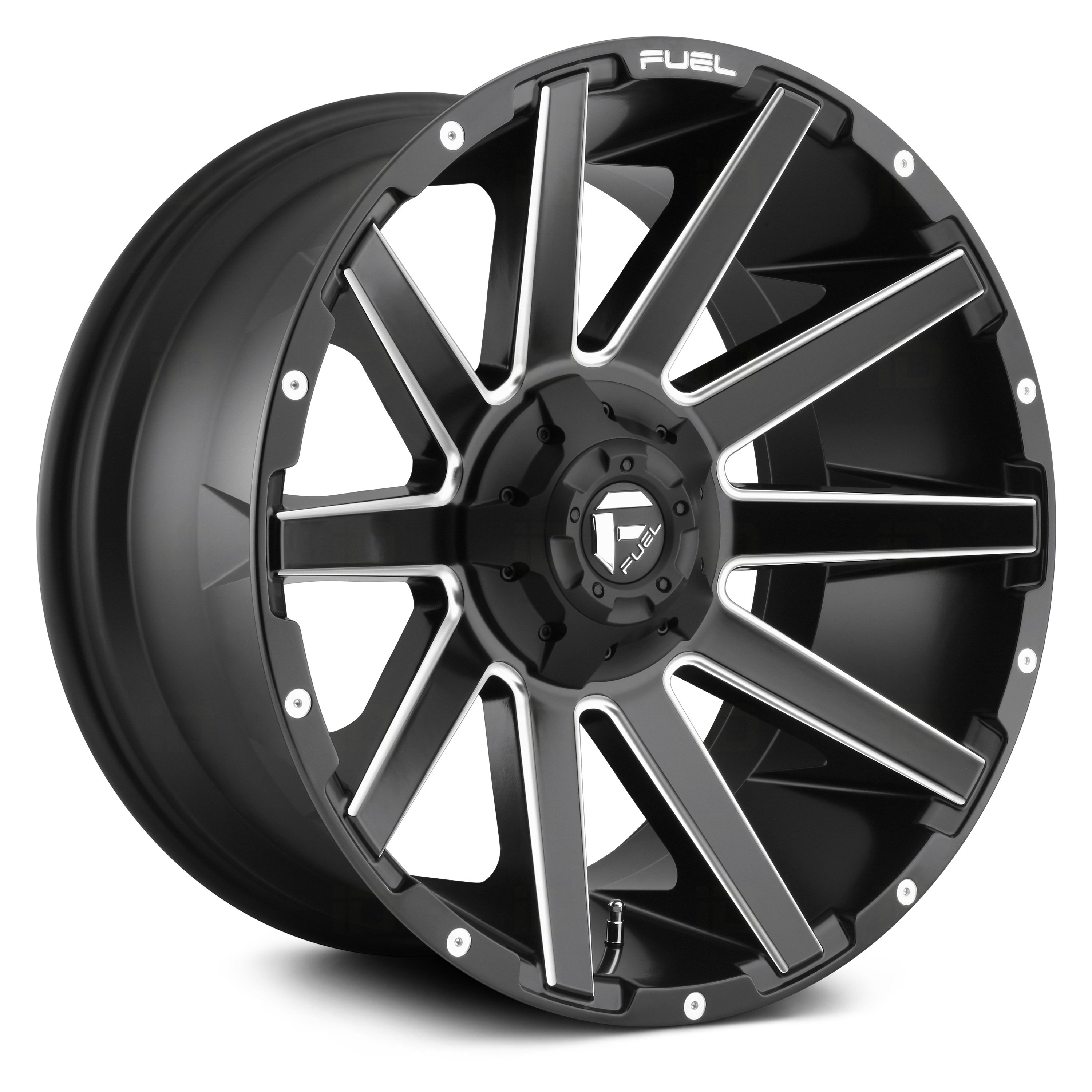 FUEL® D616 CONTRA Wheels - Matte Black with Milled Accents Rims