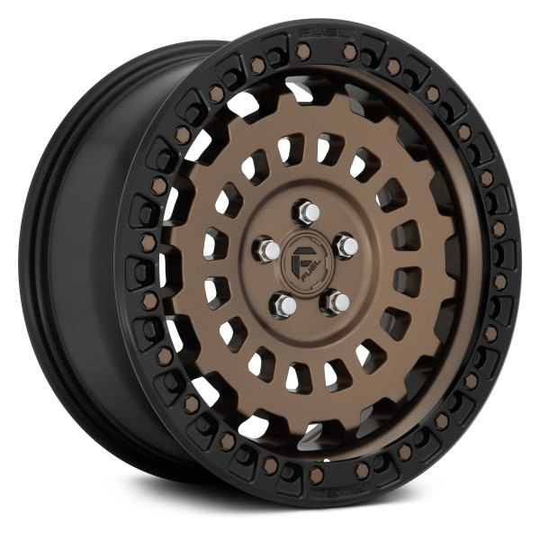 FUEL® D634 TRUCK ZEPHYR Wheels - Bronze Center with Black Lip Rims