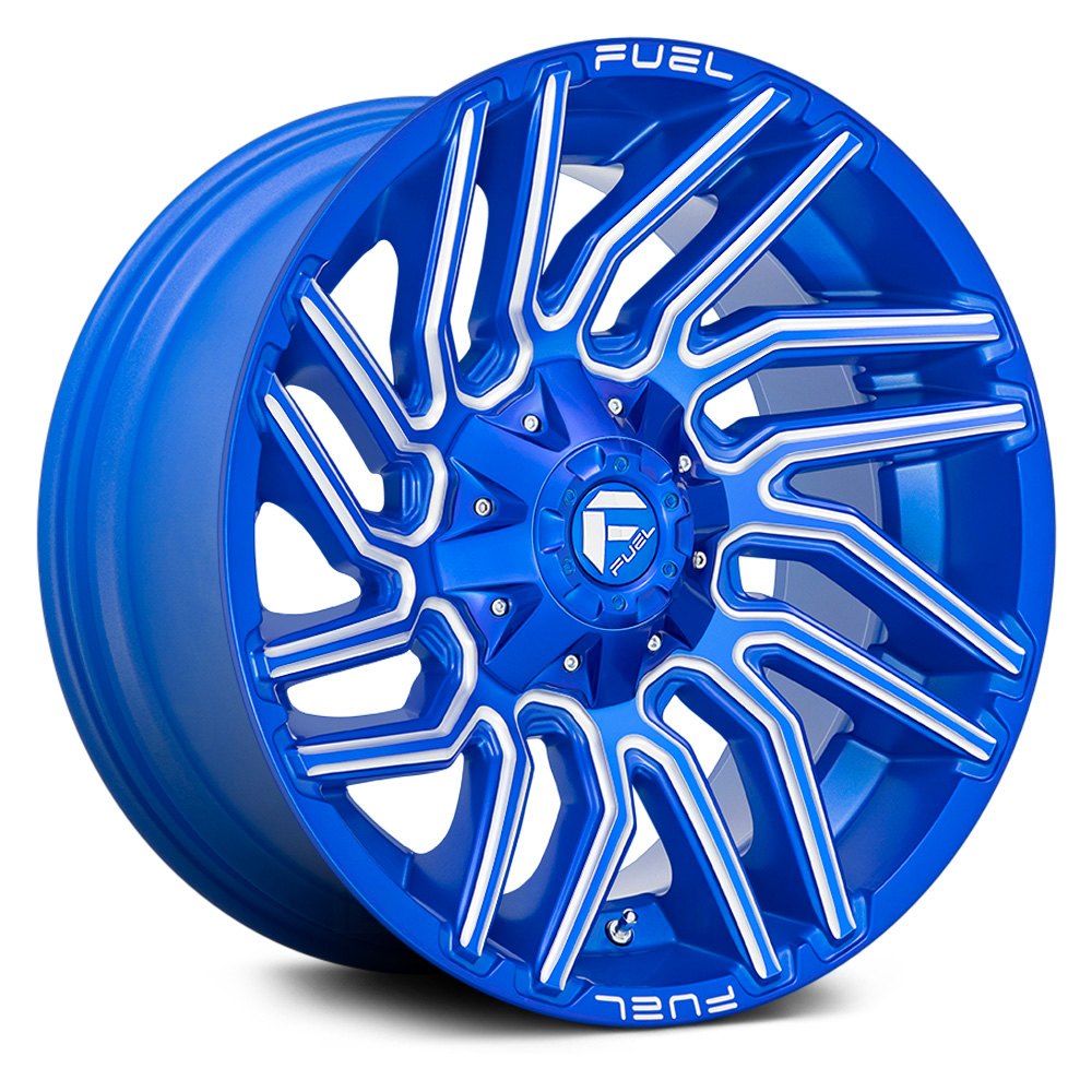 FUEL® D774 TYPHOON Wheels - Anodized Blue with Milled Accents Rims
