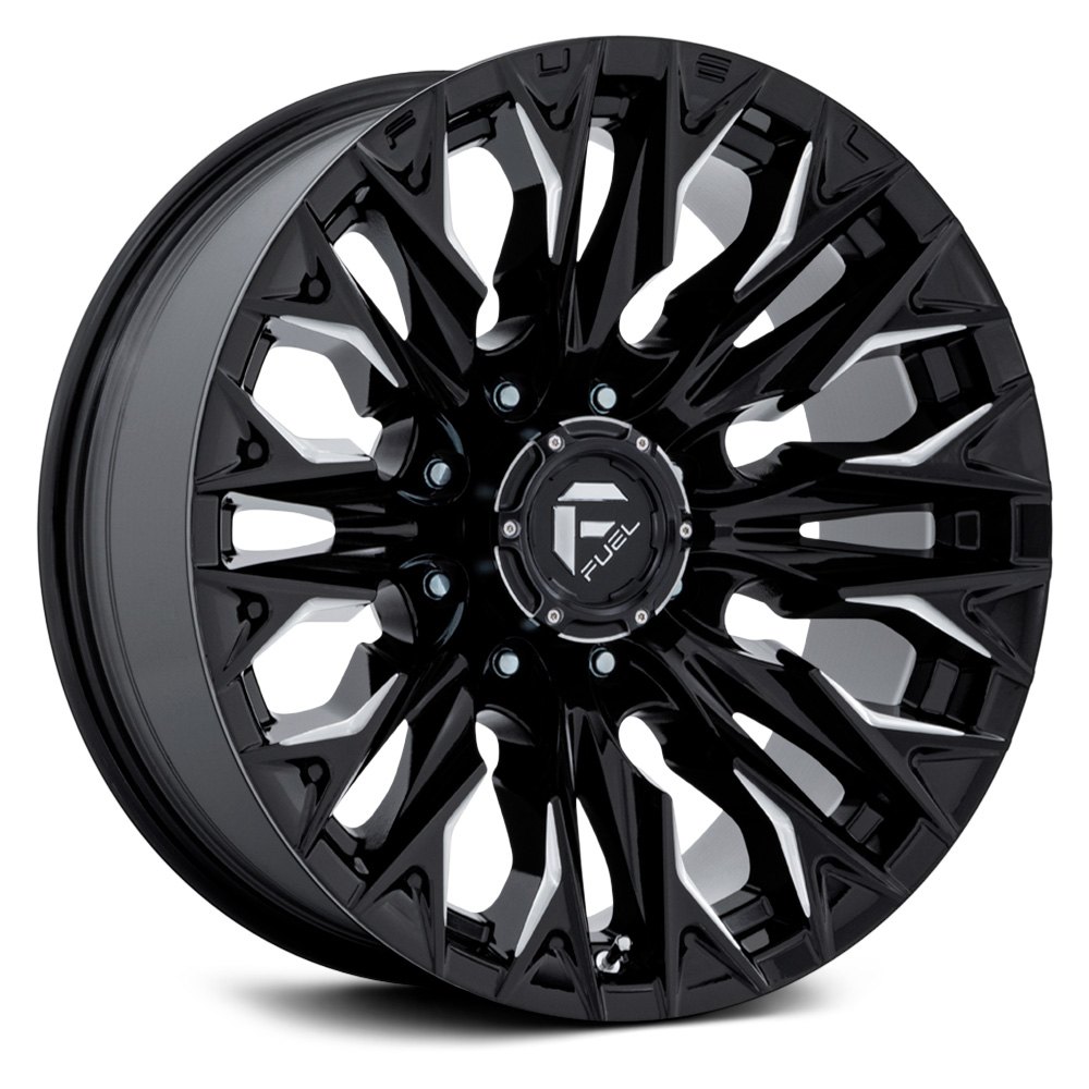 FUEL® D803 FLAME 8 Wheels - Gloss Black with Milled Accents Rims