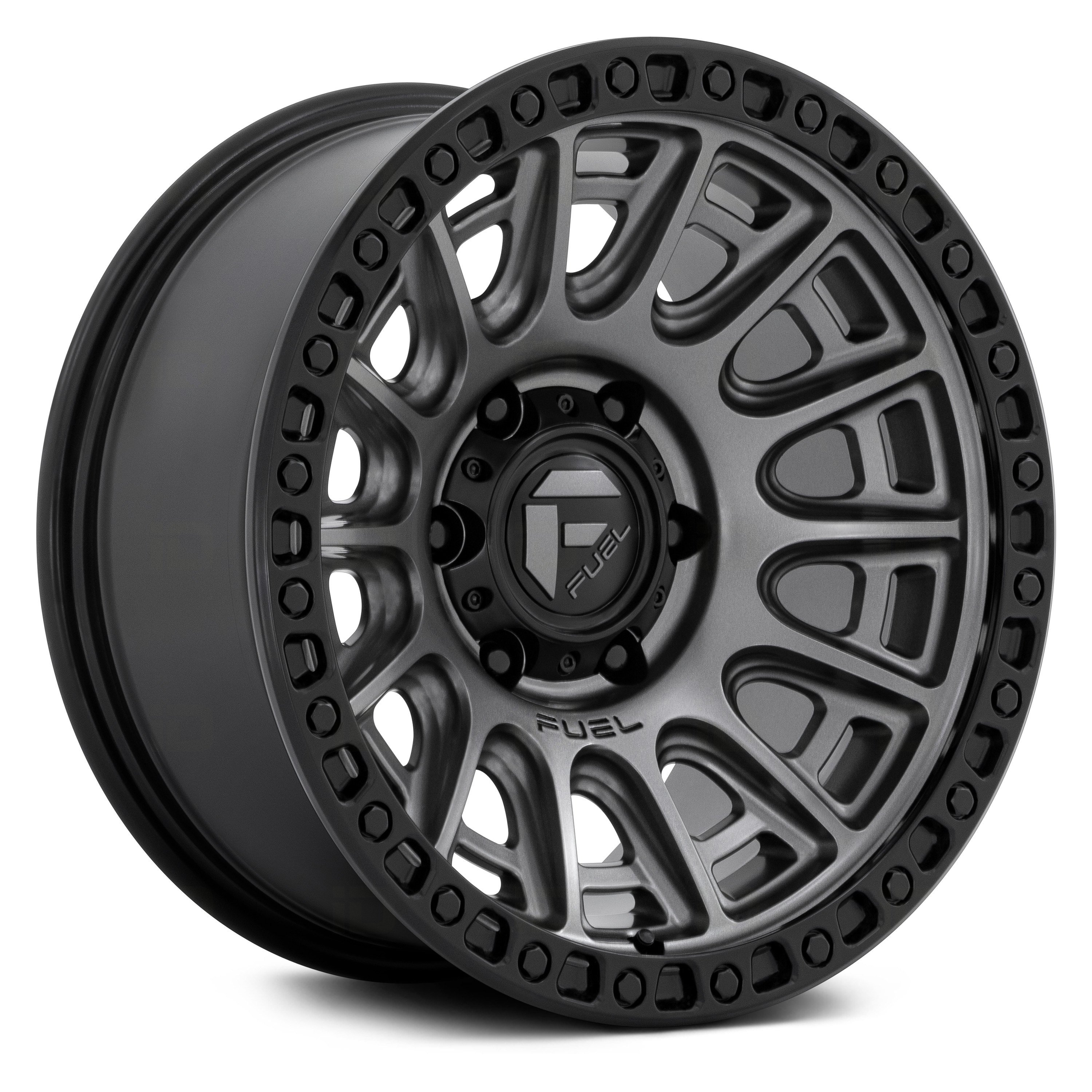 FUEL® D835 CYCLE Wheels - Matte Gunmetal with Black Ring Rims