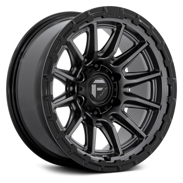 FUEL® FC866 PISTON Wheels - Matte Gunmetal with Gloss Black Lip Rims