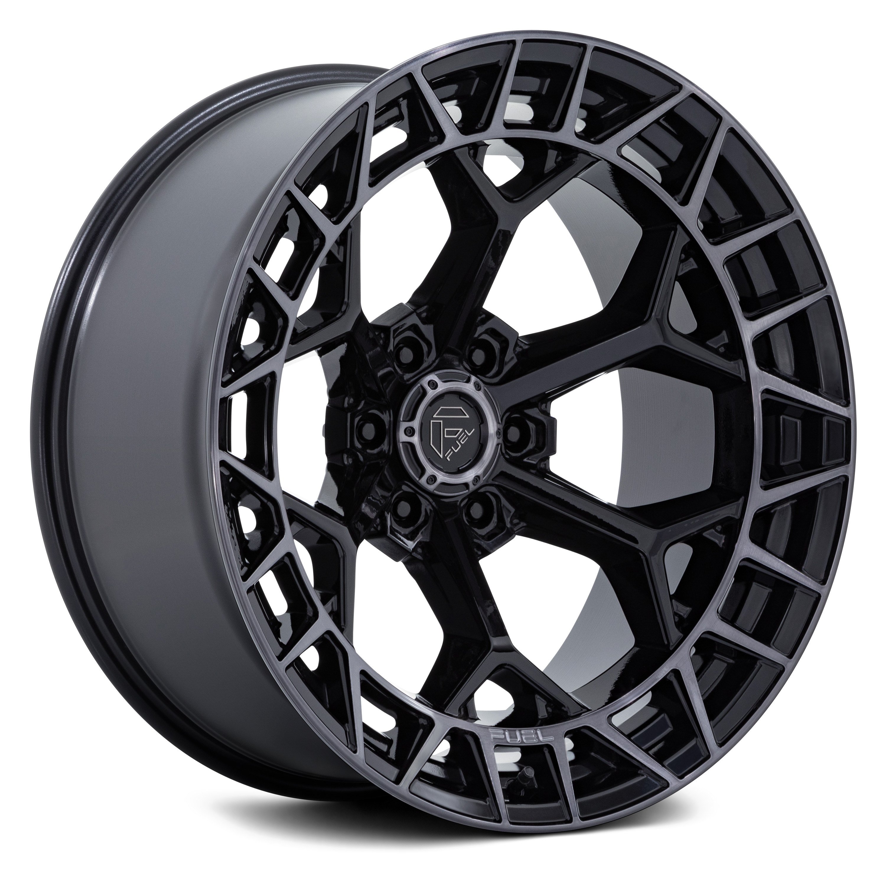 FUEL® FC873 CHARGER Wheels - Gloss Black with Brushed Face and Dark ...