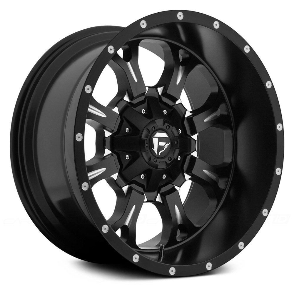 FUEL® D517 KRANK DEEP LIP Wheels - Black with Milled Accents Rims