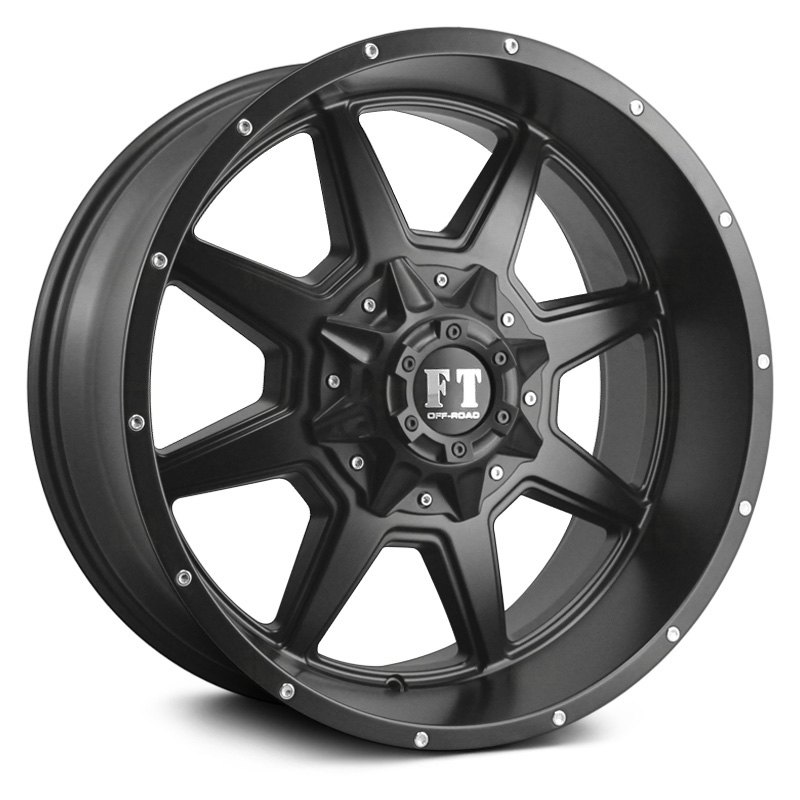 Full Throttle® FT2 Wheels - Satin Black Rims