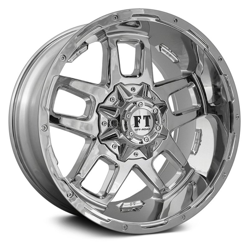 Full Throttle® FT6 Wheels - Chrome Rims - FT620101213513924CH-135