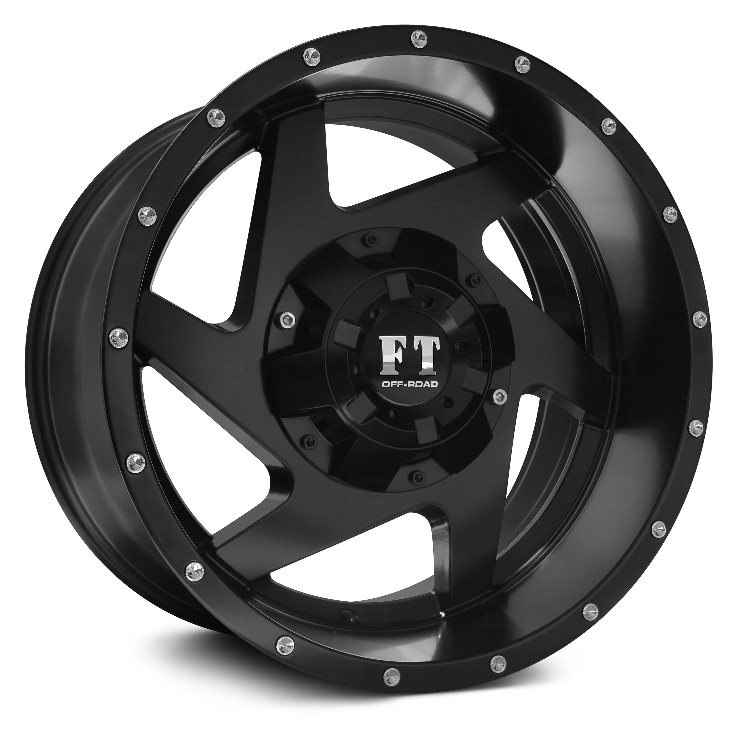 FULL THROTTLE® FT6052 Wheels - Satin Black Rims