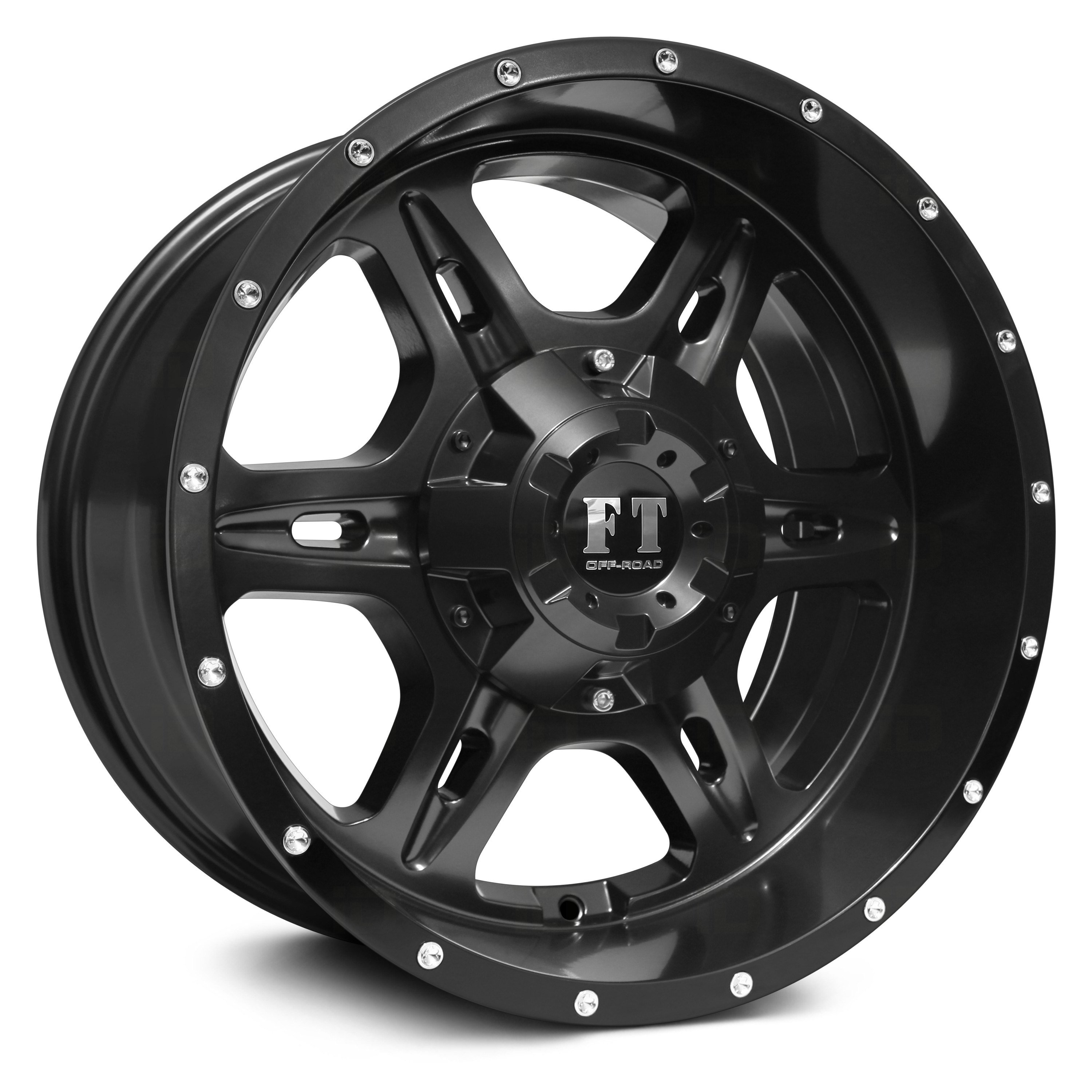 FULL THROTTLE® FT6054 Wheels - Satin Black Rims