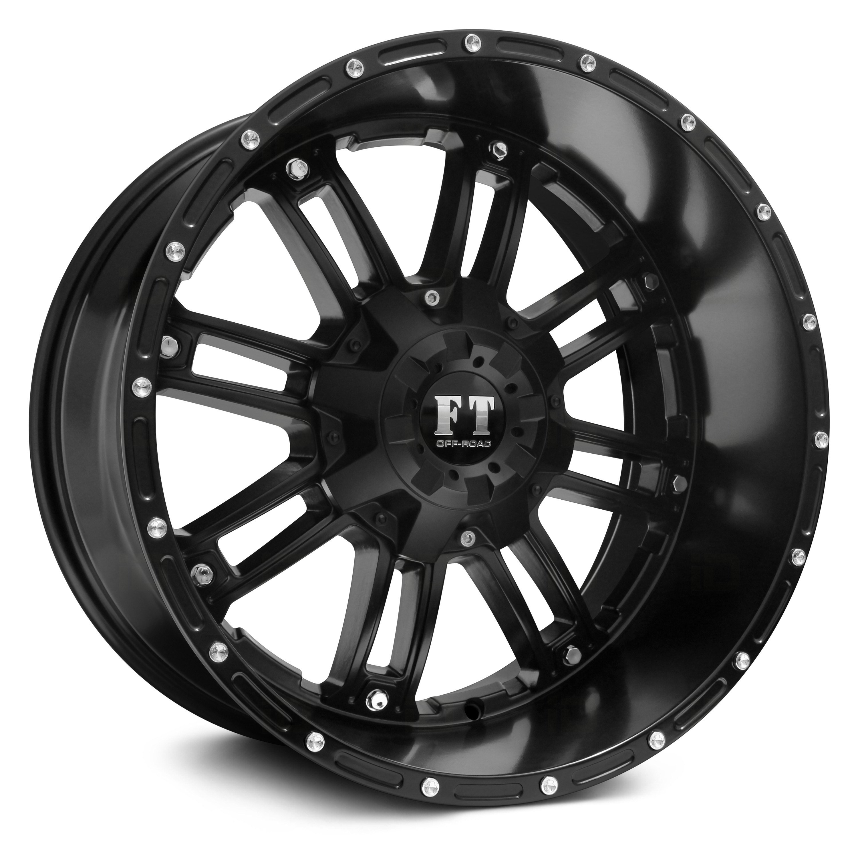 FULL THROTTLE® FT8033 Wheels - Satin Black Rims