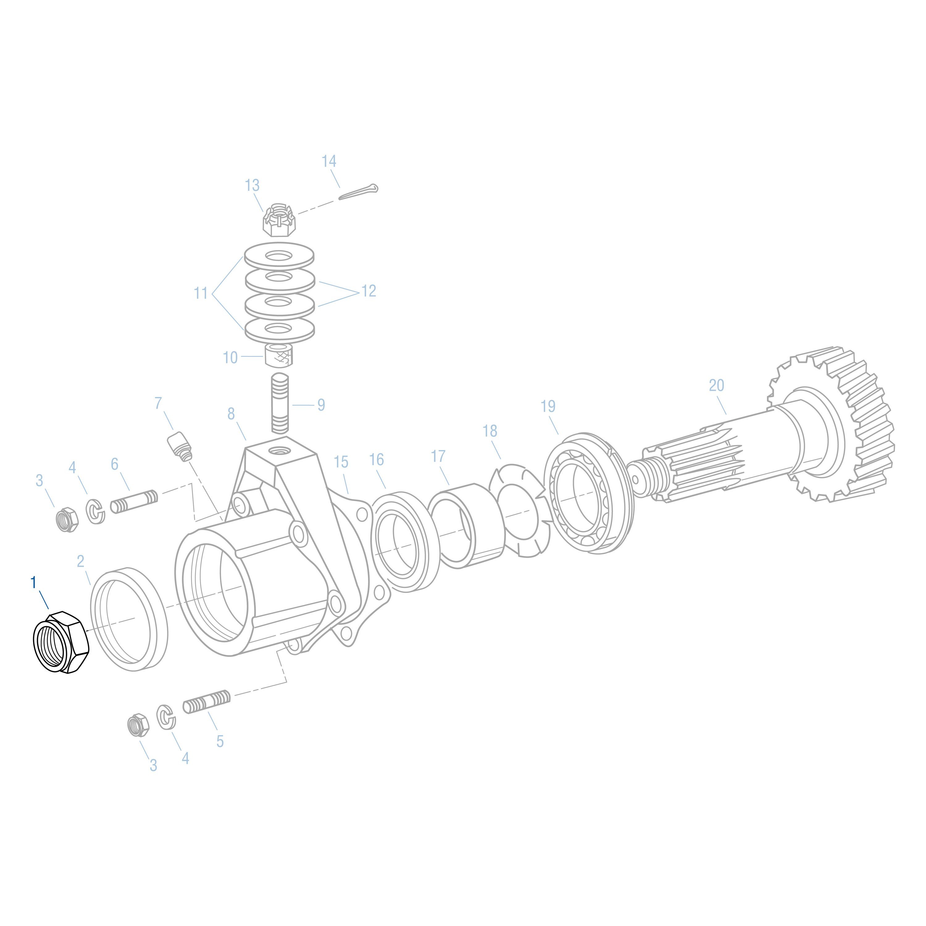 Fuller® 12128 - Manual Transmission Mainshaft Lock Nut