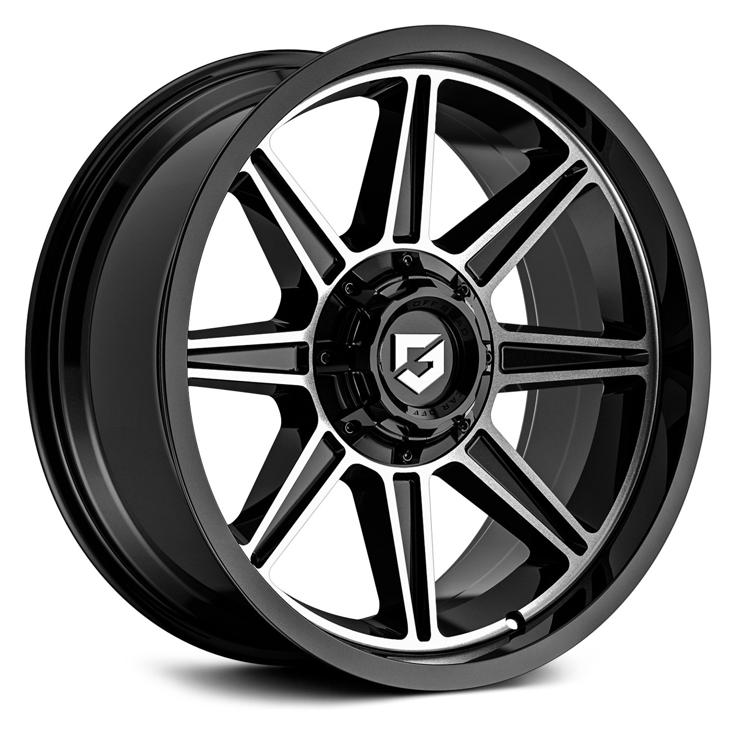 GEAR OFF ROAD® 773MB Wheels - Gloss Black with Machined Face Rims