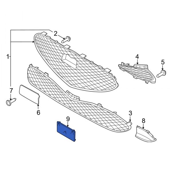 Genesis OE 86519G9510 - Front License Plate Bracket